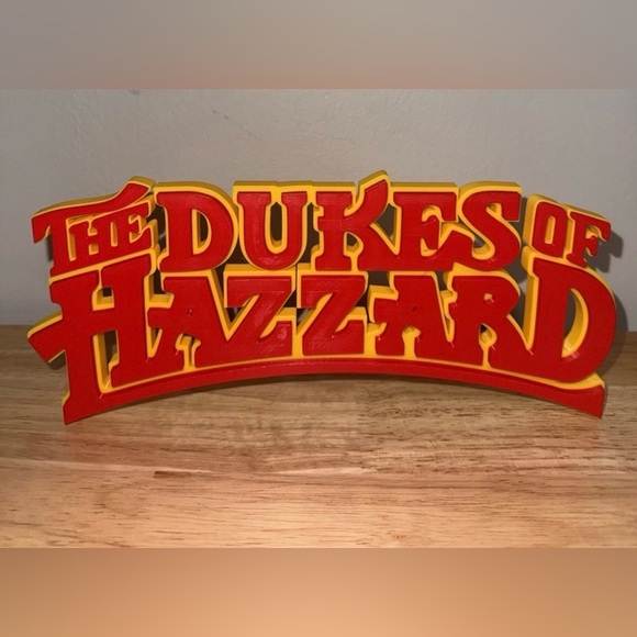 Wall Decor | Dukes Of Hazzard 3d Logo Sign Shelf Art Wall Display Tv ...